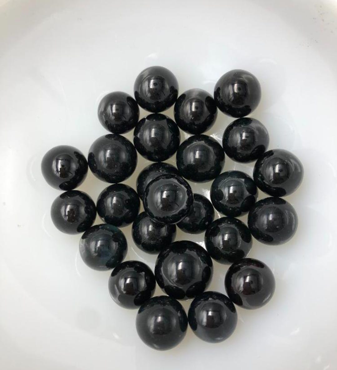 Game Target Marbles Black Solid Color: Set of 25 - Etsy