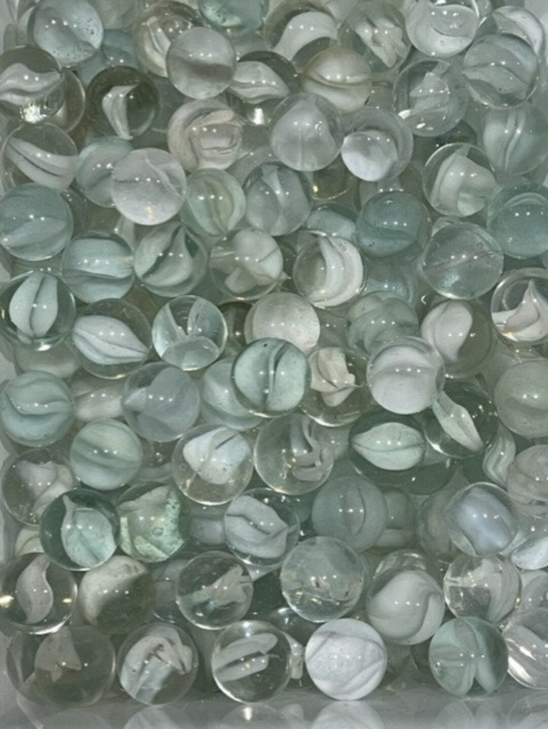 25 Antique White Cat's Eyes Marbles Singe Color Glass - Etsy