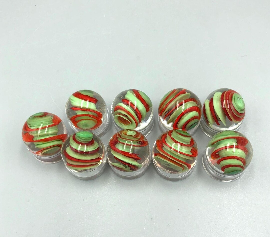 Art Glass Swirl Marbles .60": Set of 9 - Etsy
