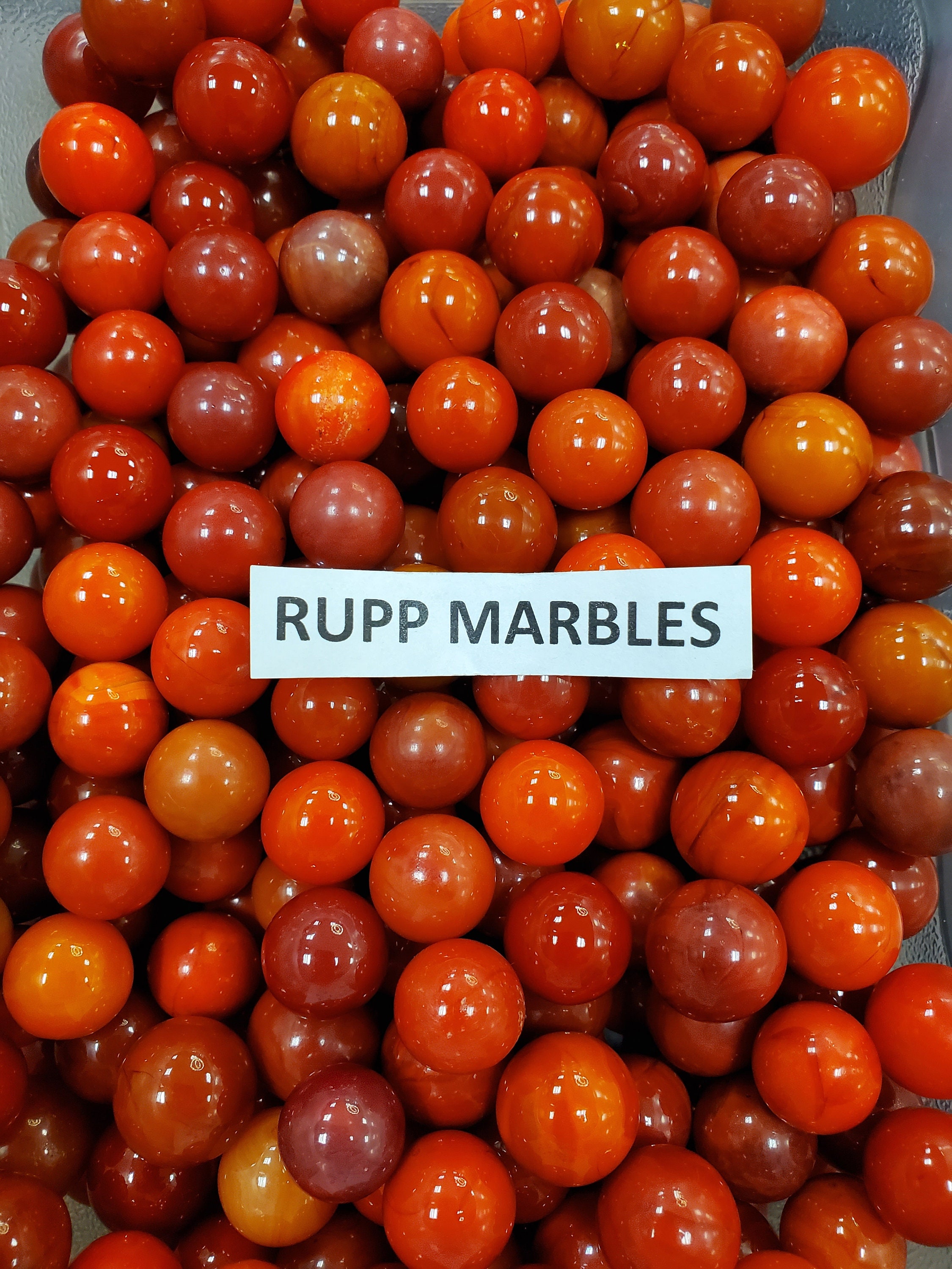 25 Antique Red Game Marbles Solid Color Glass | Etsy