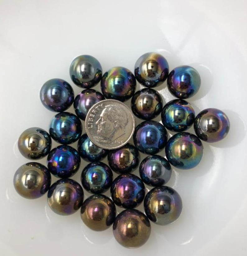 Vacor Peewee 12-13mm Iridescent Rainbow Meteor Marbles: Set of 25 - Etsy