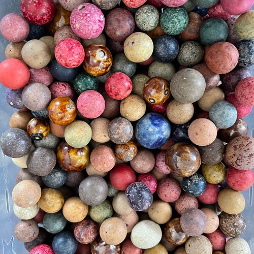 Italy 8 Marbled Clay Marbles Hand Made by Laura Berretti - Etsy