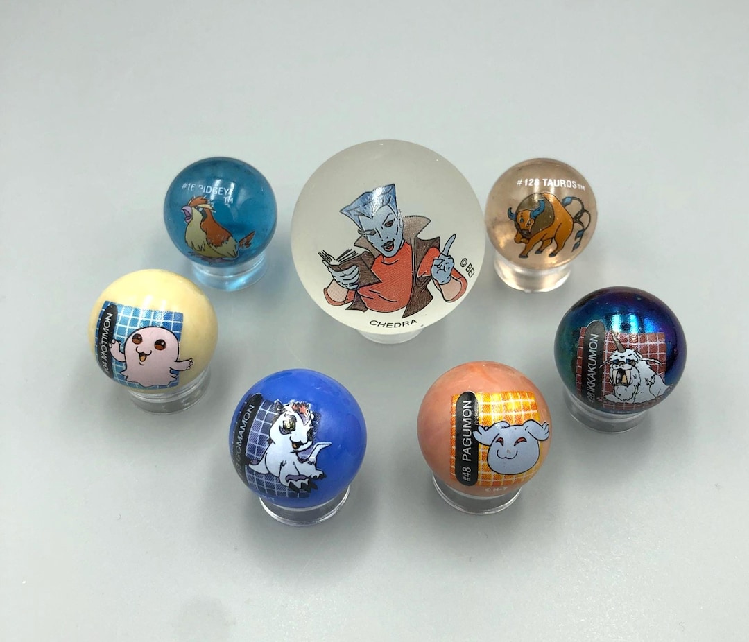 Anime Marbles Digimon Digital Chedra Pagumon Motimon Ikkakumon Gomamon ...