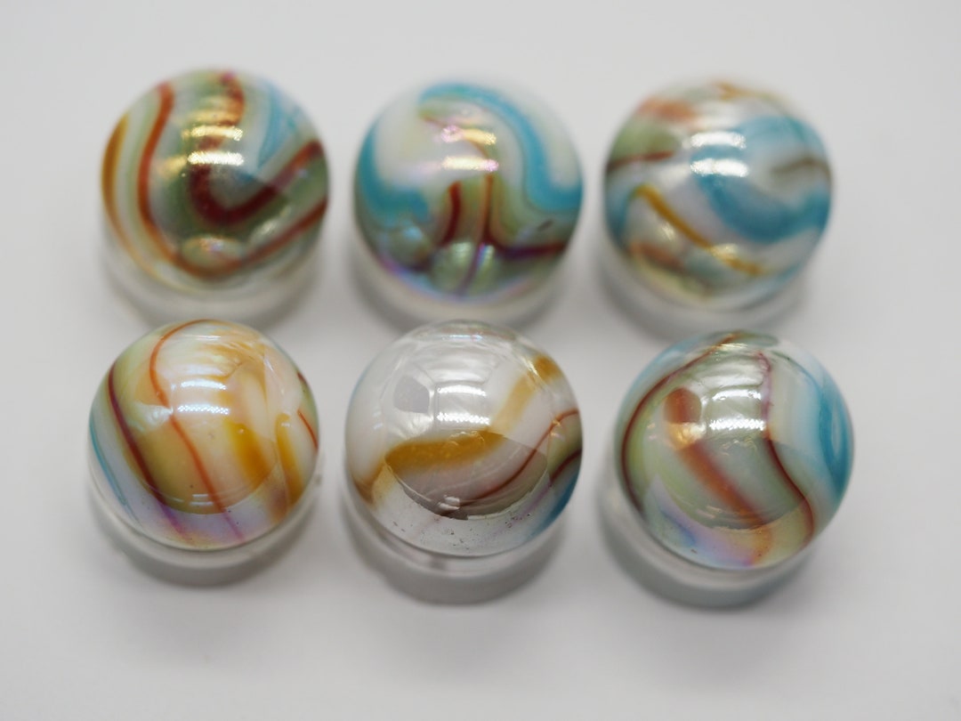 6 Rare unicorn or Pan American Marbles Vacor/mega Marbles for Games, Decor, Crafts or ...