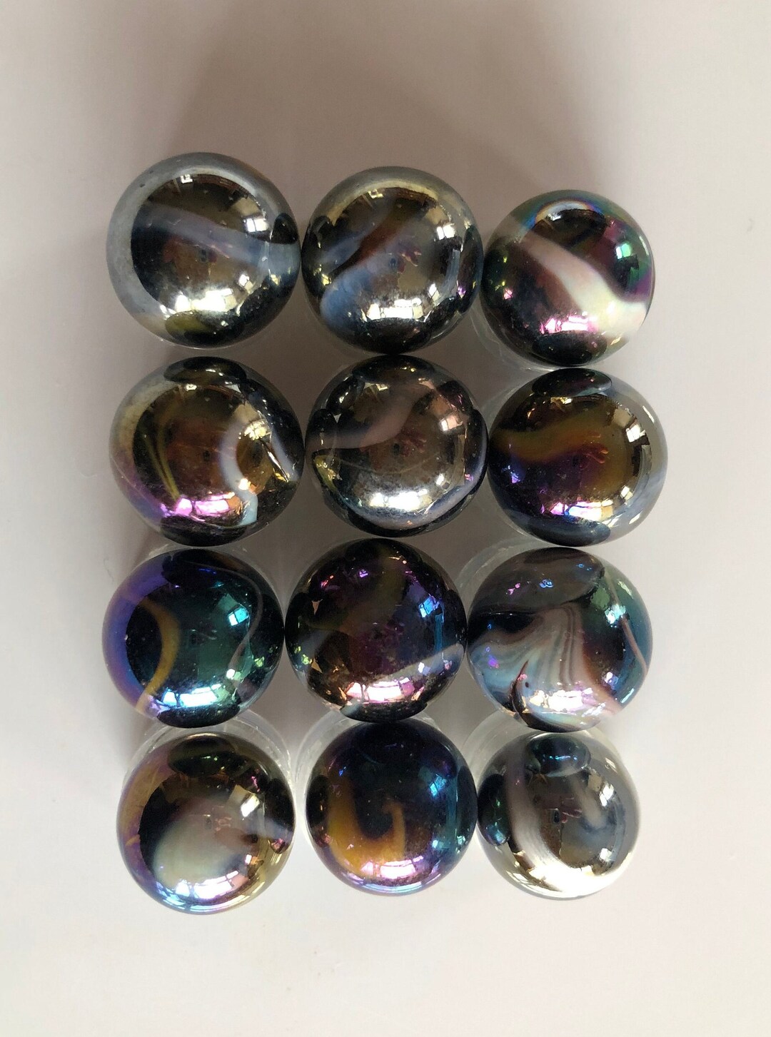 12 "milky Way" Marbles - Vacor/mega Marbles for Games, Decor, Crafts or ...