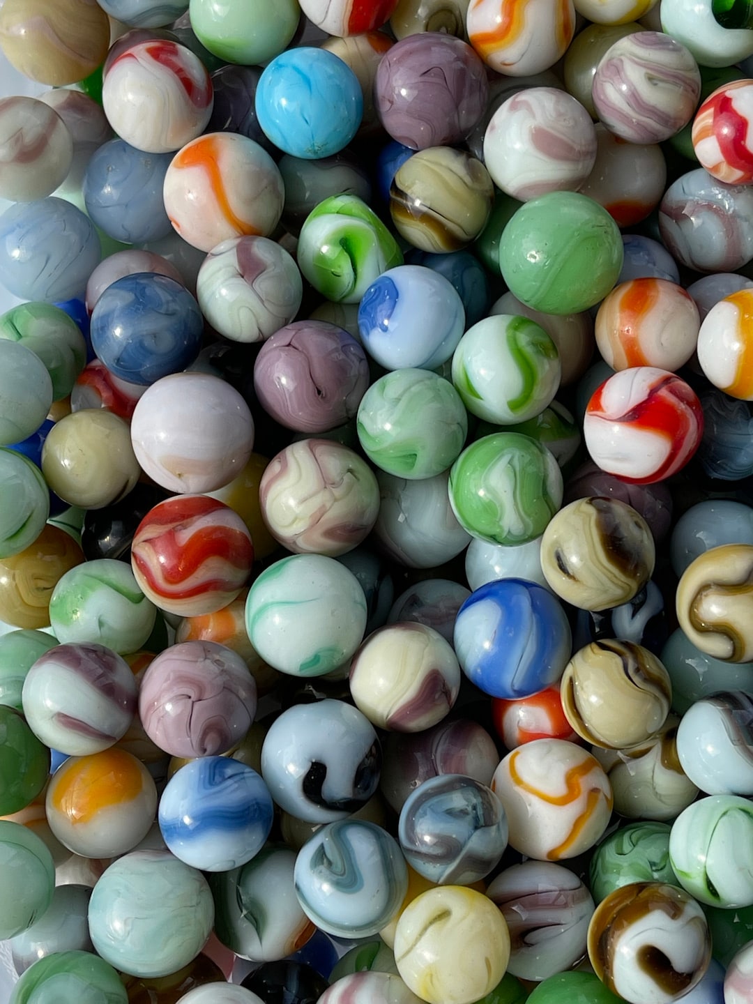 25 Vintage West Virginia Swirl Marbles: Target Size, Mixed Colors - Etsy