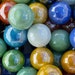 25 Mixed Color Pearly Game Marbles Solid Color Glass Target Marbles ...
