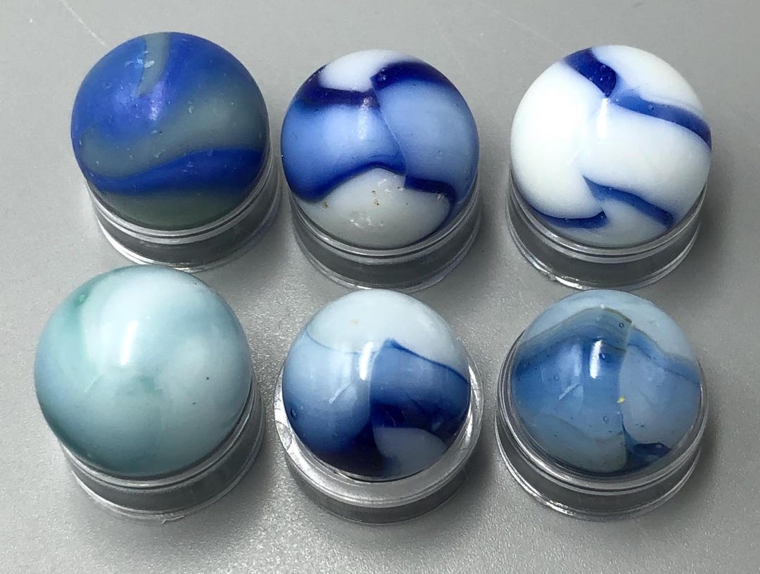 6 Peltier "blue" Rainbos - Various Types of White Based Blue Ribboned ...