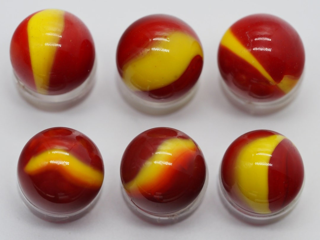 6 Vacor red Devils Retired Marbles for Collectors - Etsy