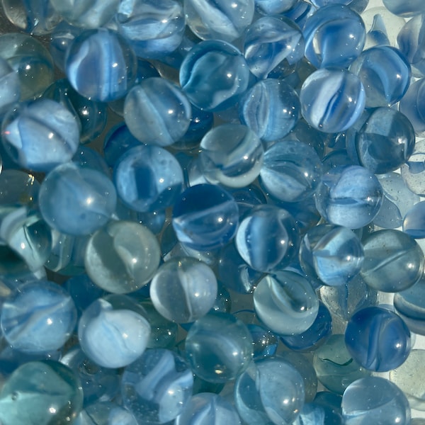 Blue Glass Marbles - Etsy