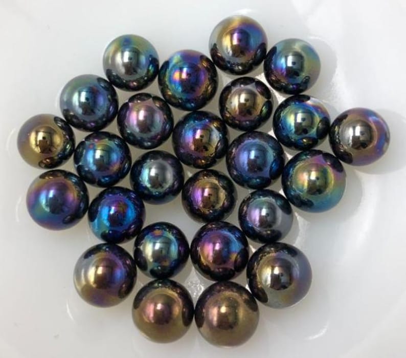 Vacor Peewee 12-13mm Iridescent Rainbow Meteor Marbles: Set of 25 - Etsy