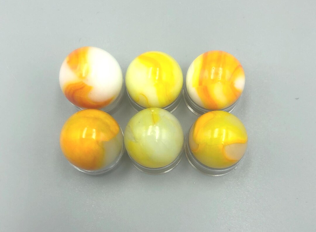 6 Peltier Yellow-orange "rainbos" - White Based Yellow-orange Ribboned ...