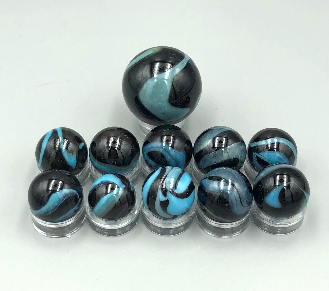 Vacor Samurai Swirl Marbles: Set of 11, 1 Shooter and 10 Targets, Multi ...