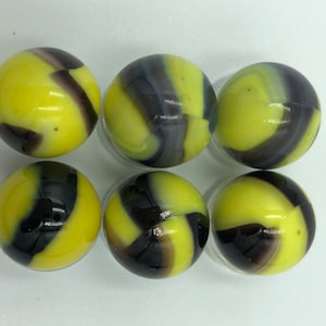 Marble King Bumble Bee Marbles: Set of 6 From Various Runs - Etsy