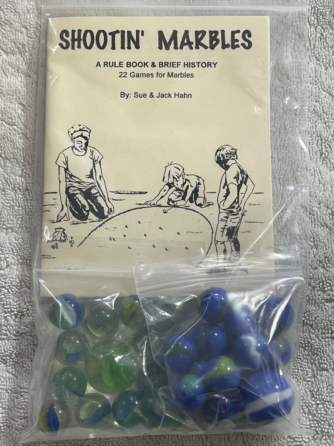 Vintage Marble Game Set: 24 Target Marbles, 2 Shooters, Rulebook - Etsy