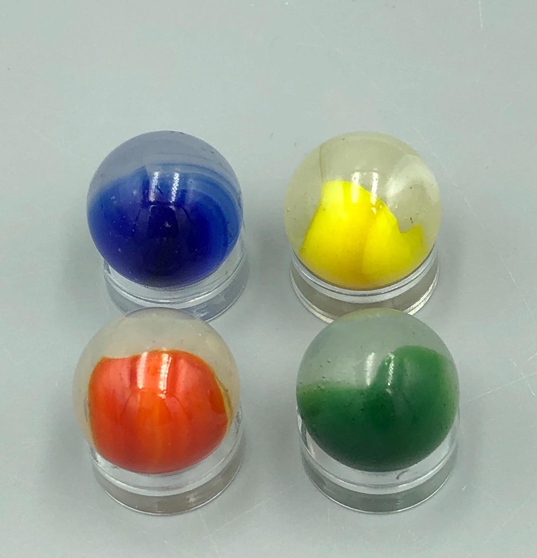 4 Moss Agates - Collectible Patch Marbles With a Translucent Milky ...
