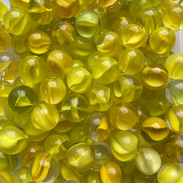 Yellow Glass Marbles - Etsy