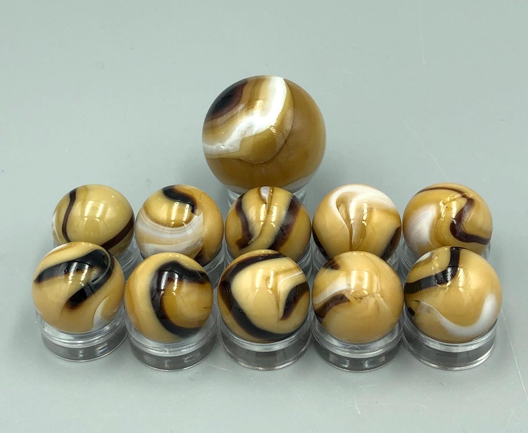 11 bald Eagle Game Set Marbles 10 Targets and 1 Shooter Retired Vacor ...