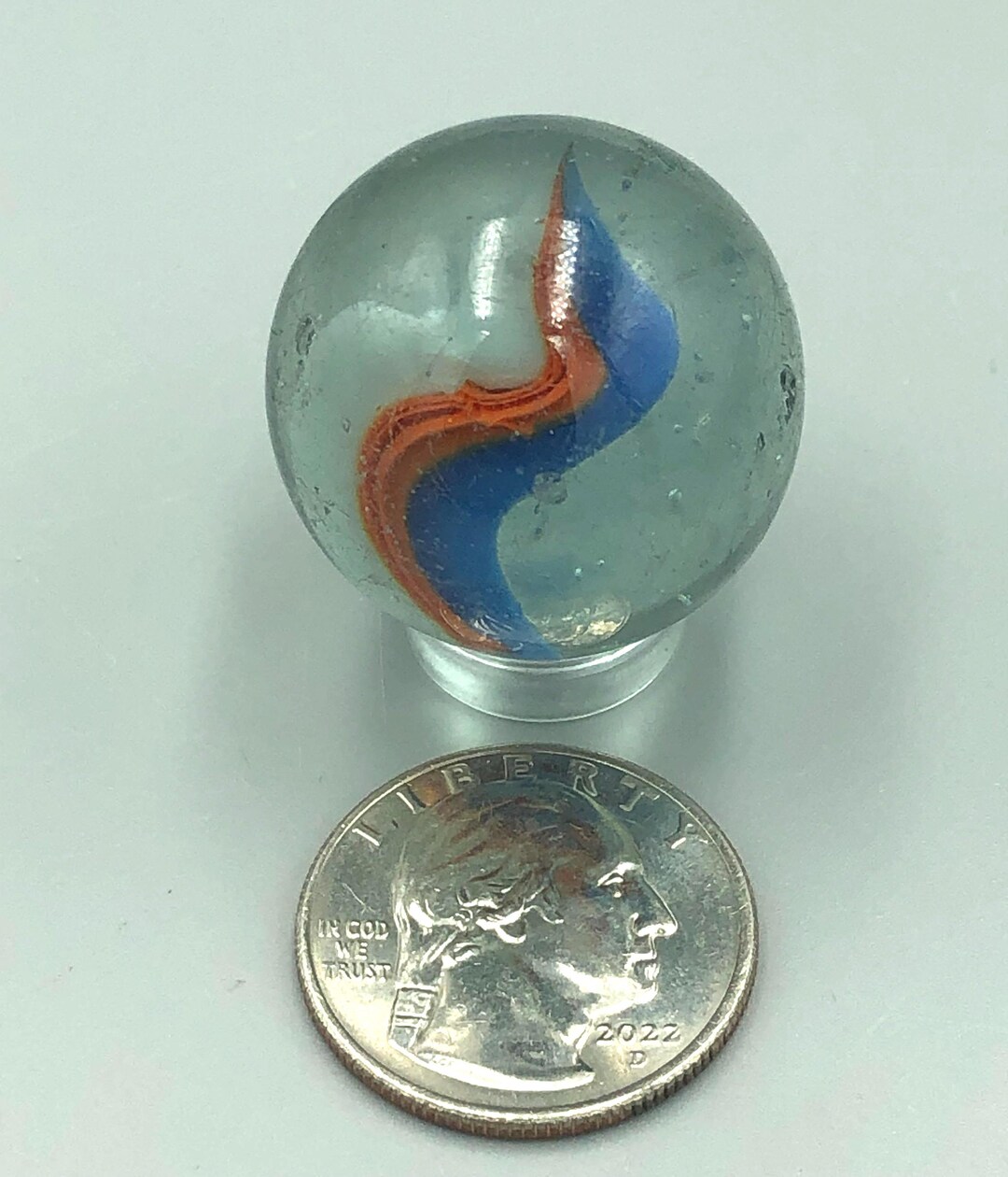 Cat's Eye Liberty Marble: Set of 1, 1.12" - Red White Blue Bubbly ...