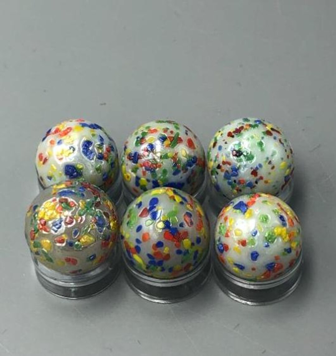 6 "sparkle I" Retired Vacor Marbles for Collectors, Games, Craft or ...