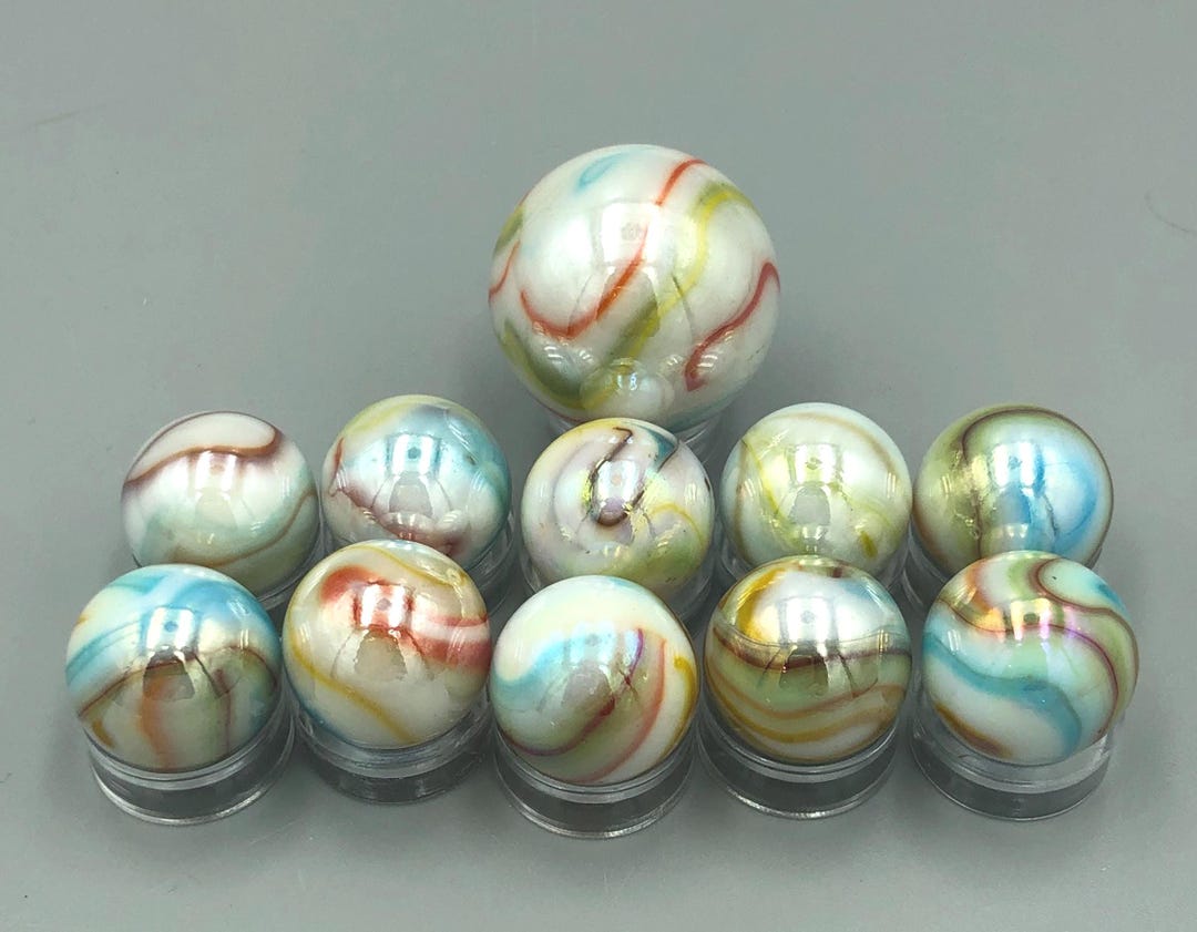 Vacor Unicorn Glass Marbles: Set of 11 - 1 Shooter and 10 Targets, Mixed Color - Etsy