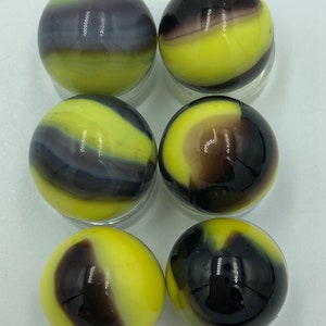 Marble King Bumble Bee Marbles: Set of 6 From Various Runs - Etsy