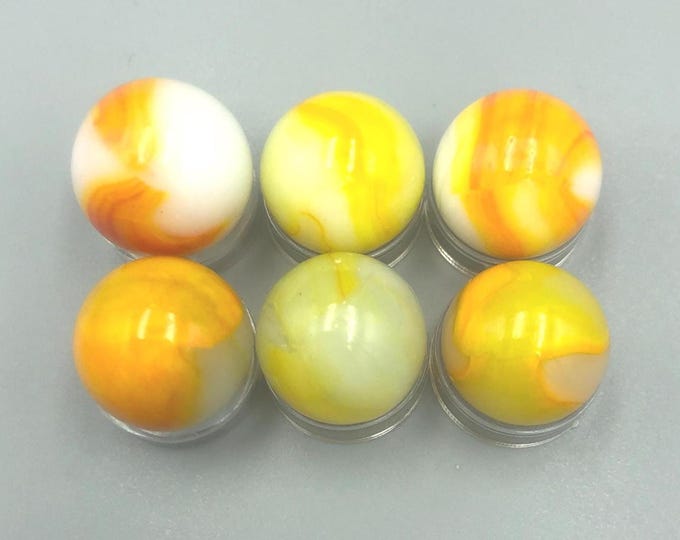 6 Peltier Yellow-orange "rainbos" - White Based Yellow-orange Ribboned ...
