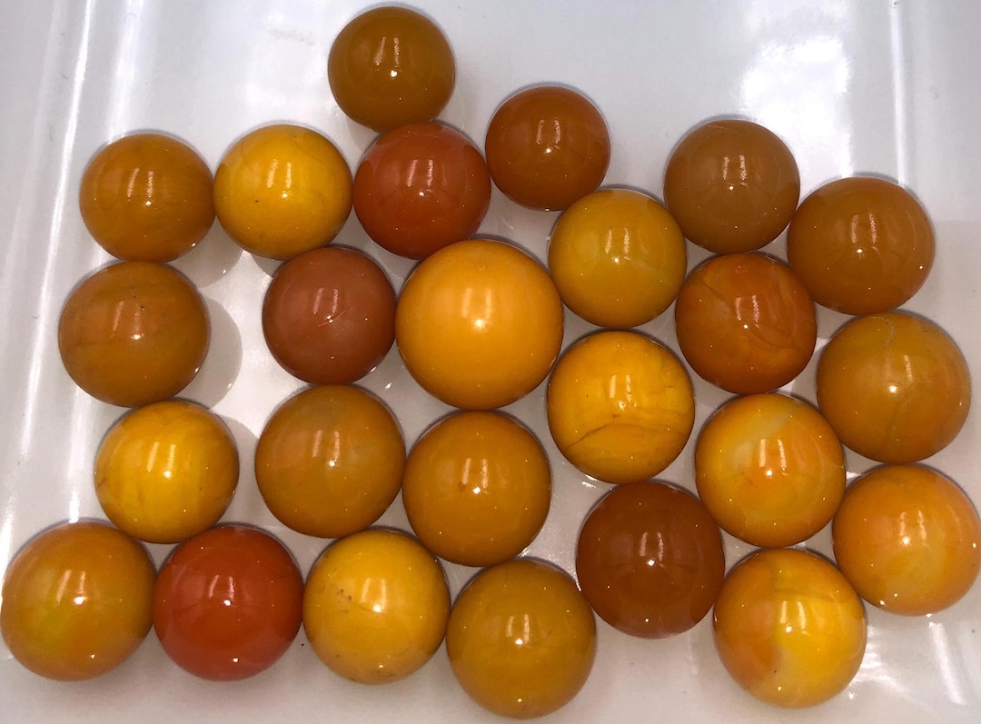 Game Marbles Orange Solid Color: Set of 25 - Etsy