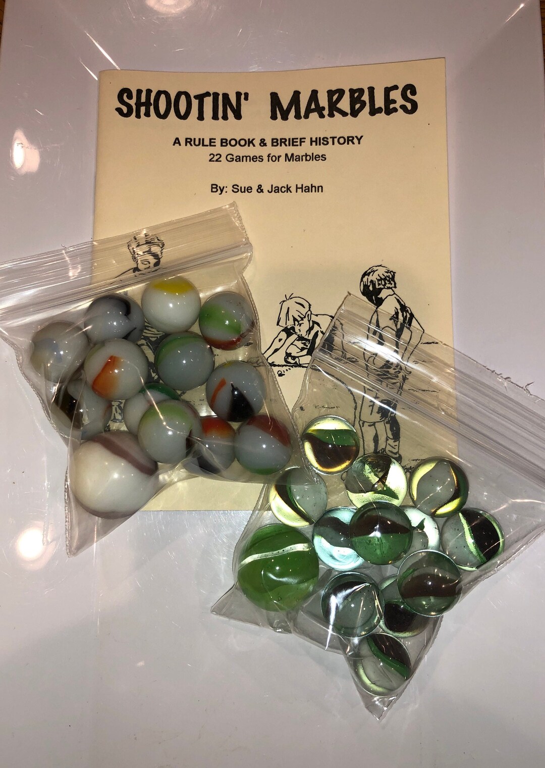 1 Marble Games Set: Rulebook for 22 Marble Games, 24 Target Marbles and ...