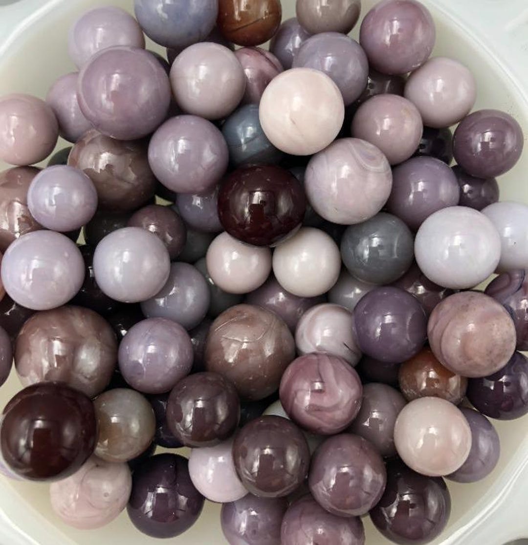 25 Purple Mixed Game Marbles - Solid Color Vintage Glass Target Marbles ...