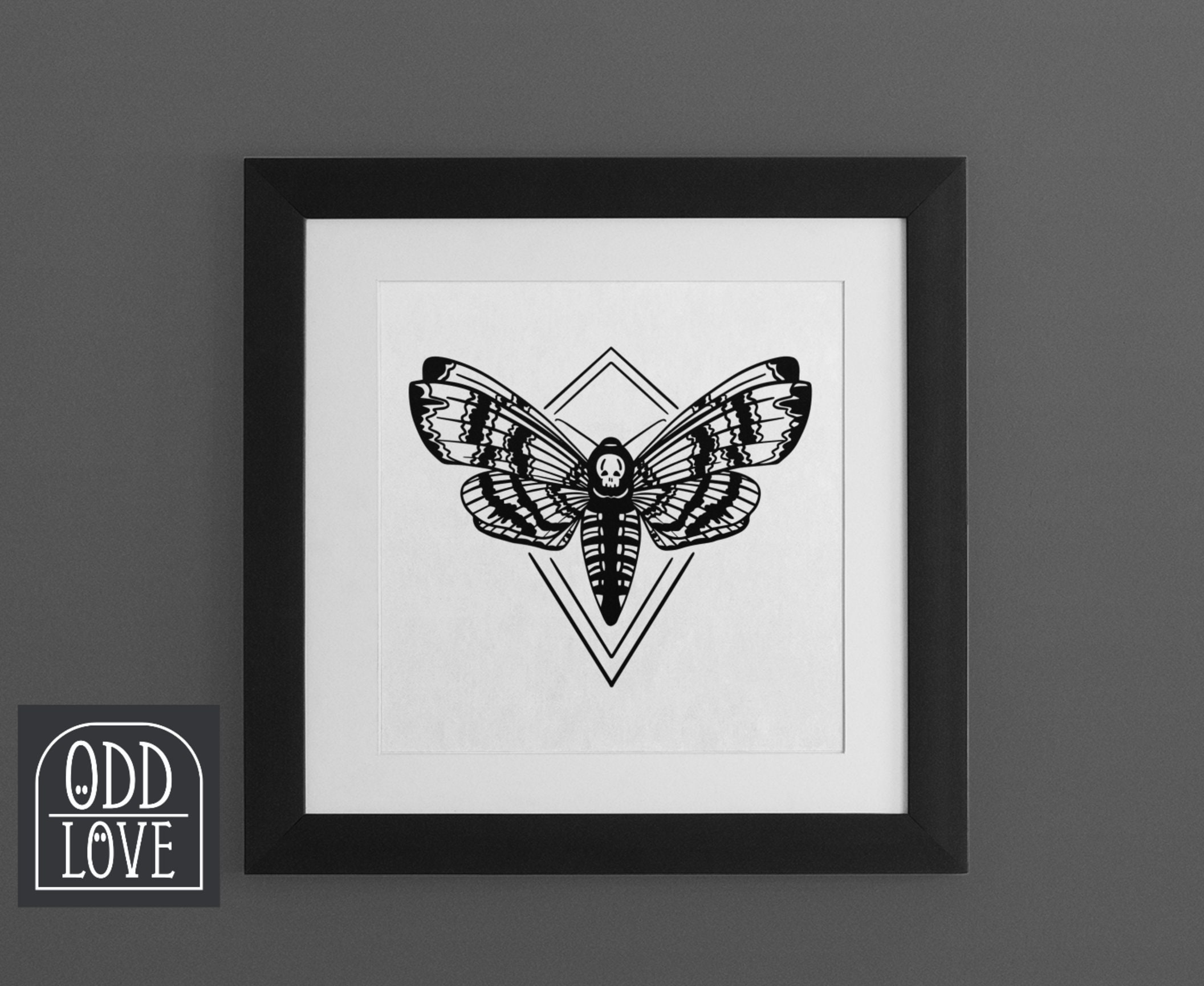 Death's Head Hawkmoth Halloween SVG, DXF, EPS, Deathling Oddity Cut ...