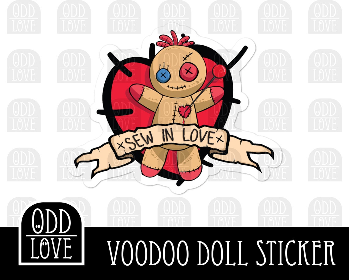 Voodoo Doll Decal Sticker Gift for Oddity Collector Sticker - Etsy