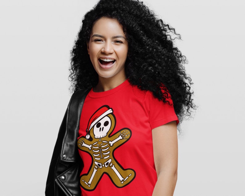 Christmas SVG Gingerbread Man Skeleton Cutfile, Cute Gothic Holiday ...