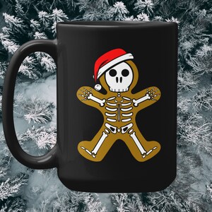 Christmas SVG Gingerbread Man Skeleton Cutfile, Cute Gothic Holiday ...