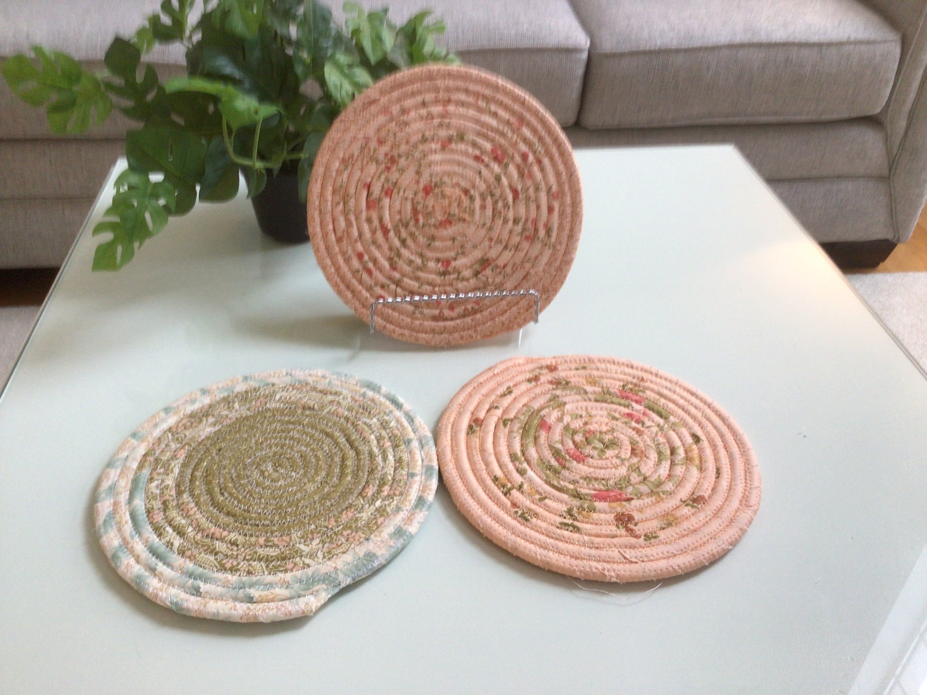Wrapped Rope Coaster - Hot Plate - Plant Coaster - Etsy