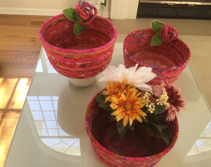 Rope Bowl Kit Small Bowl Kit With Instructions Craft Kit Batik Fabric ...