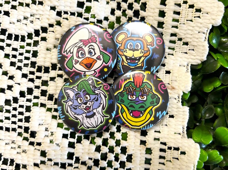Five Night's at Freddy's Security Breach Magnet Set Glamrock Security ...