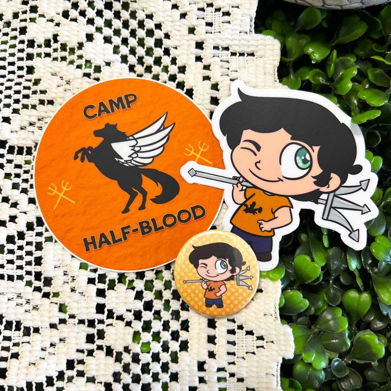 Percy Jackson Vinyl Sticker Set - Booktok - Greek Mythology - Camp Half ...