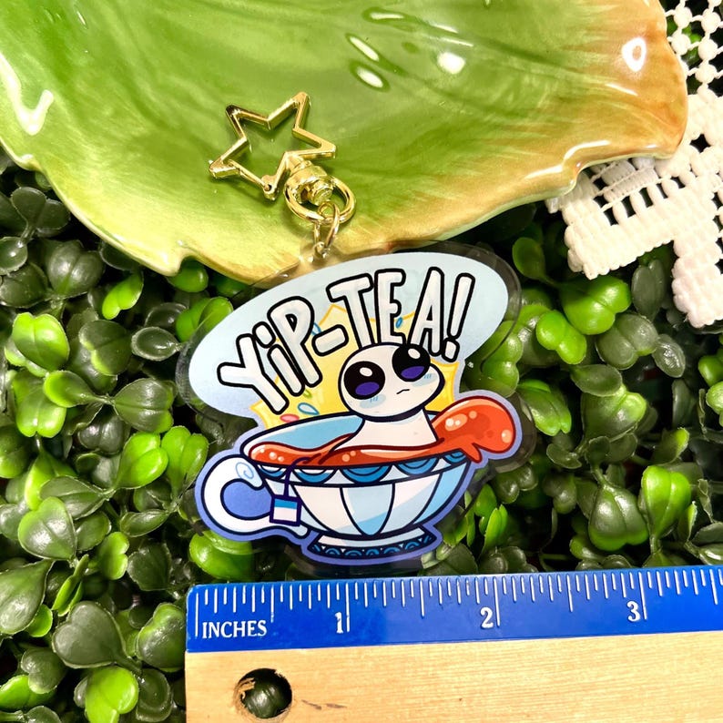 Yip-tea Acrylic Keychain Charm Yippee Autism Creature TBH Creature ...