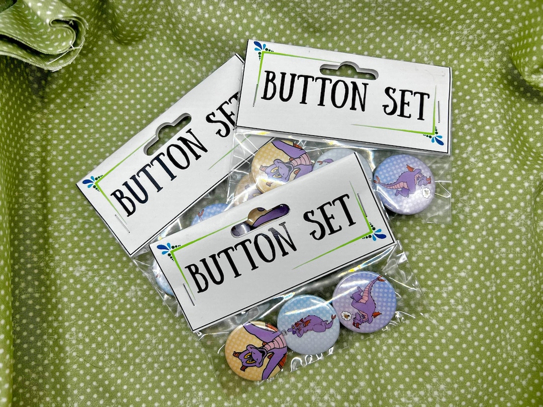 Figment the Dragon Button Set: EPCOT Journey Into Imagination - Etsy