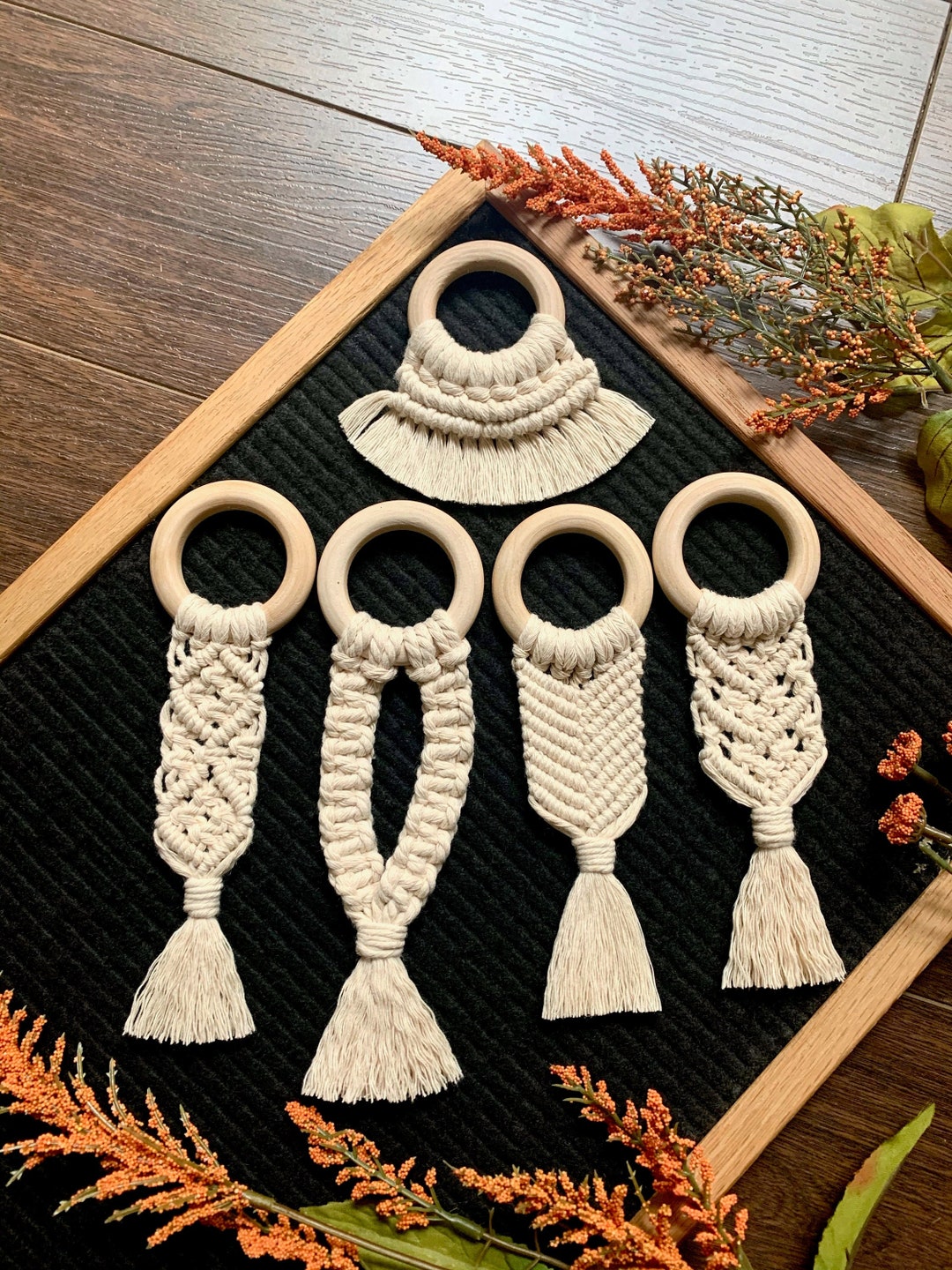 Macrame Teether / Wooden Teether / Macrame / Teething Ring / Baby ...