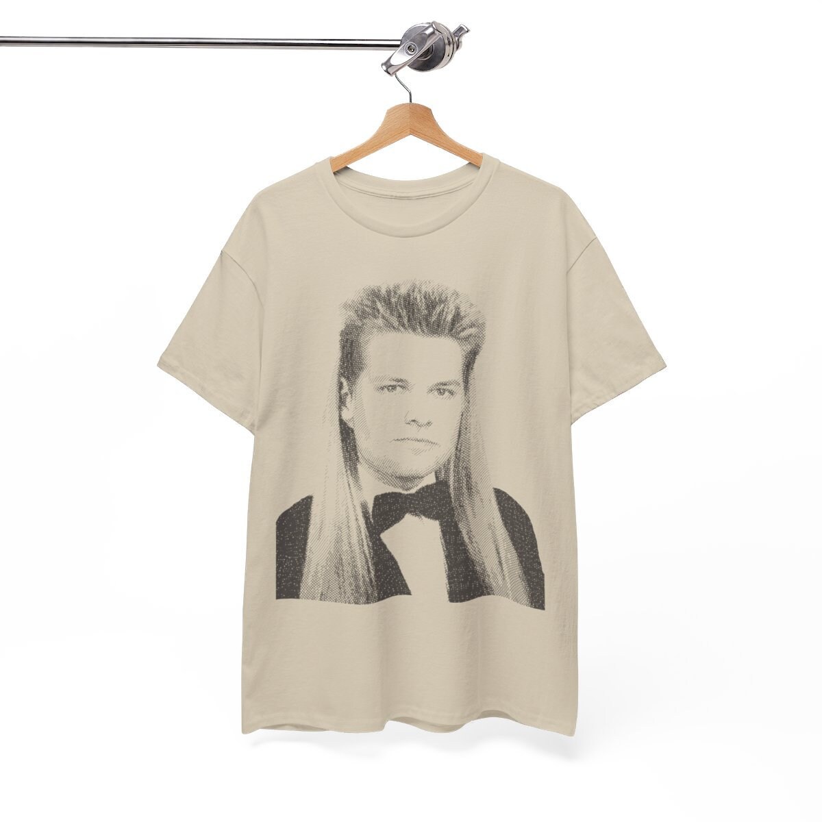 Funny Comedian Theo Von Mullet Graphic Tee | Vintage Sand Colored ...