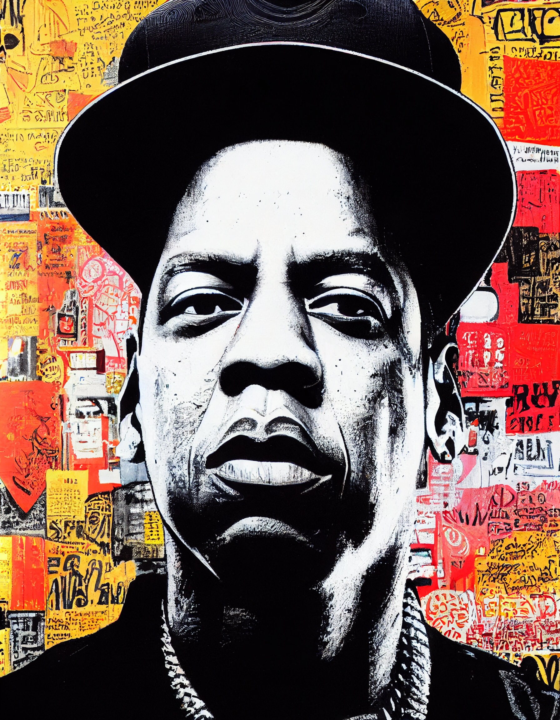 Jay Z Street Art Illustration Art Print Retro Aesthetic Wall - Etsy