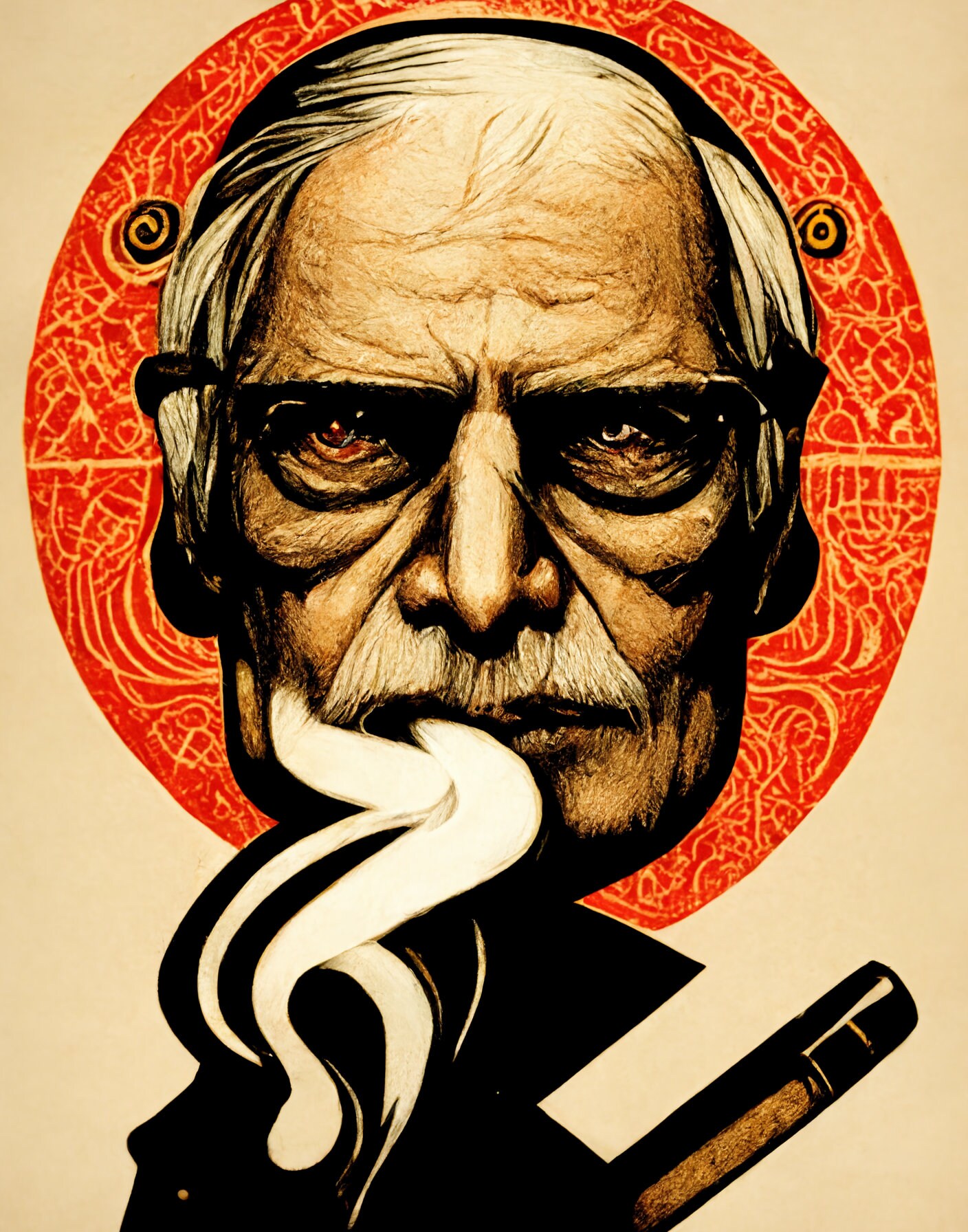 Carl Jung Shamanic Smoke Art Print Retro Style Home Décor - Etsy