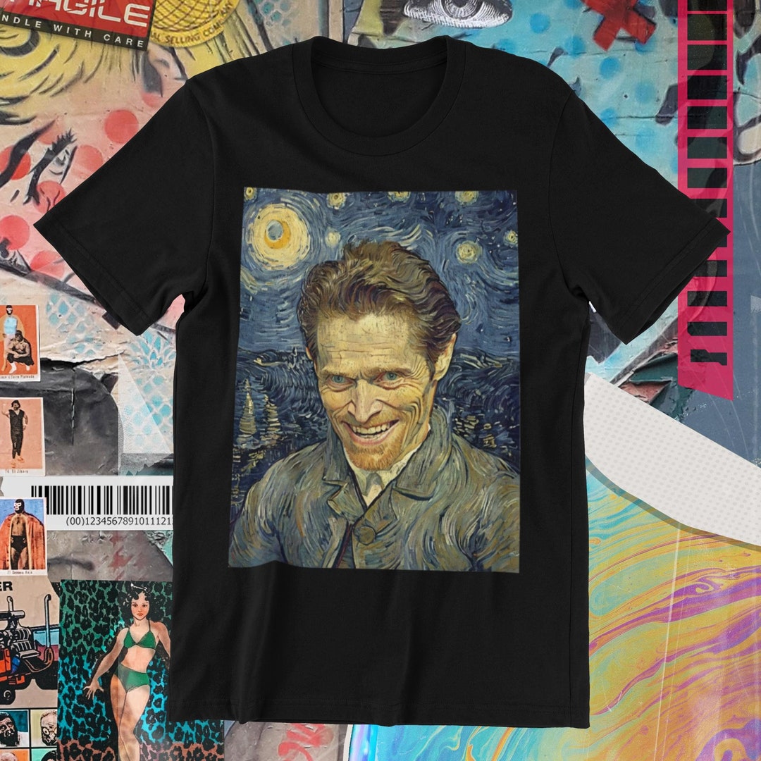 Willem Dafoe Van Gogh Style Portrait, Starry Night Actor Art Print ...