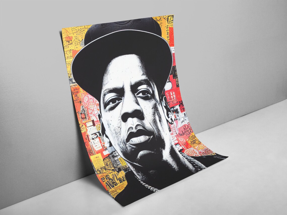 Jay Z Street Art Illustration Art Print Retro Aesthetic Wall - Etsy