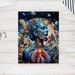 Surreal Blue Goddess Kali Psychedelic Art Print Mystical Wall Decor Mind-expanding Visual Art ...