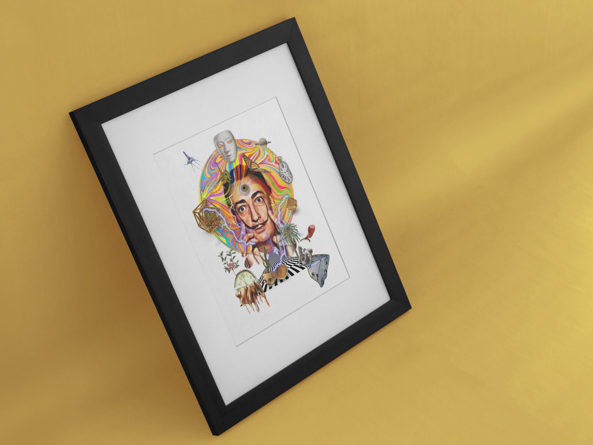 Trippy Psychedelic Salvador Dali Inspired Art Print, Surreal ...