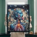 Surreal Blue Goddess Kali Psychedelic Art Print Mystical Wall Decor Mind-expanding Visual Art ...