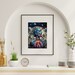 Surreal Blue Goddess Kali Psychedelic Art Print Mystical Wall Decor Mind-expanding Visual Art ...